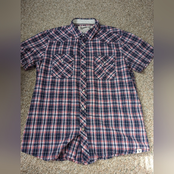 Roebuck & C | Shirts | Roebuck Co Shirt Mens Large Red Plaid Western ...